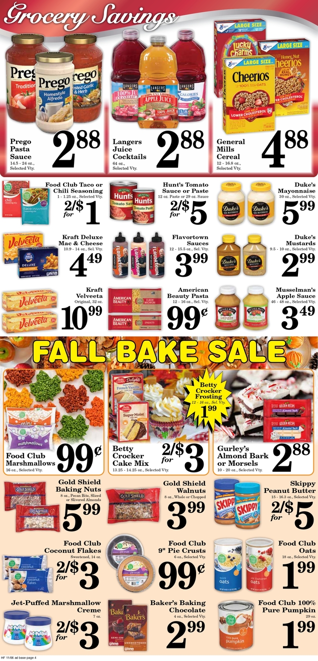 Print Weekly Specials | Harvest Foods | Watson's Market - Troy - 607 E ...